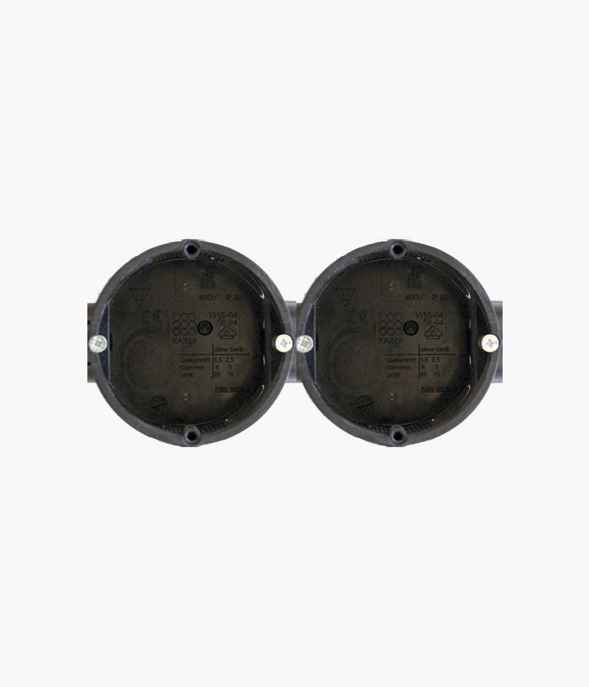 Kaiser back box for solid walls (double, 46mm) - Swtch