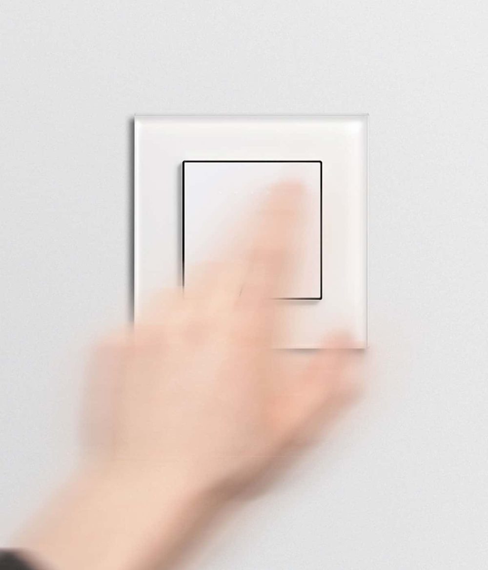 Esprit White Glass light switch - Swtch
