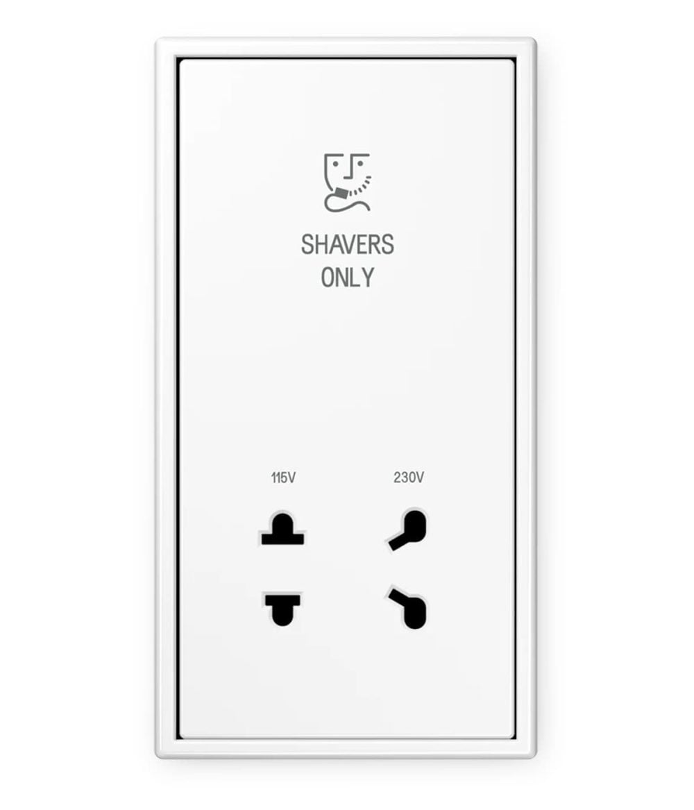 Jung LS 990 White Shaver Socket – Swtch
