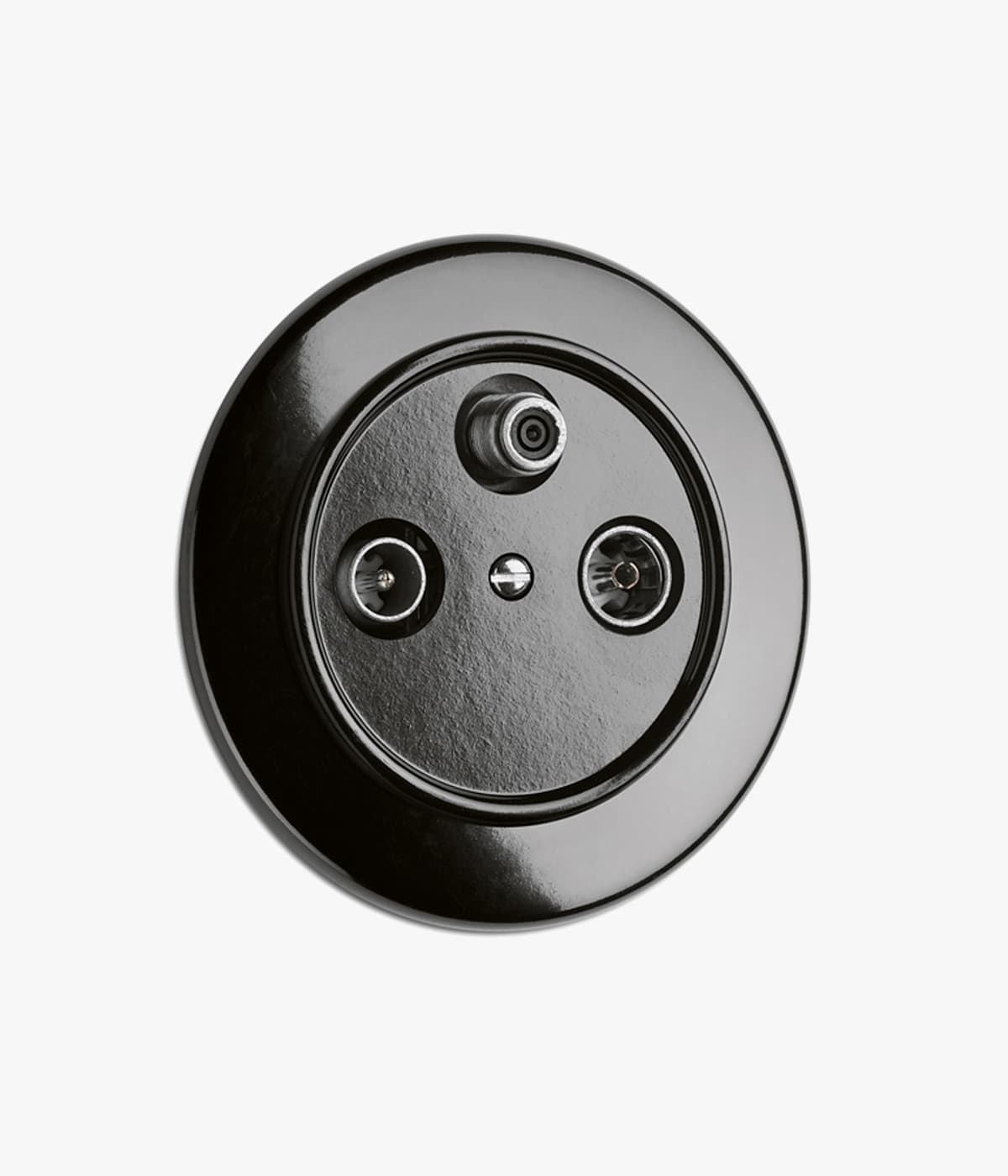 THPG Bakelite TV-Radio-SAT Socket Round - Swtch